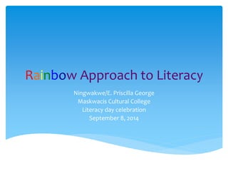 UNESCO Literacy Day Celebration at Maskwacis Cultural College | PPT