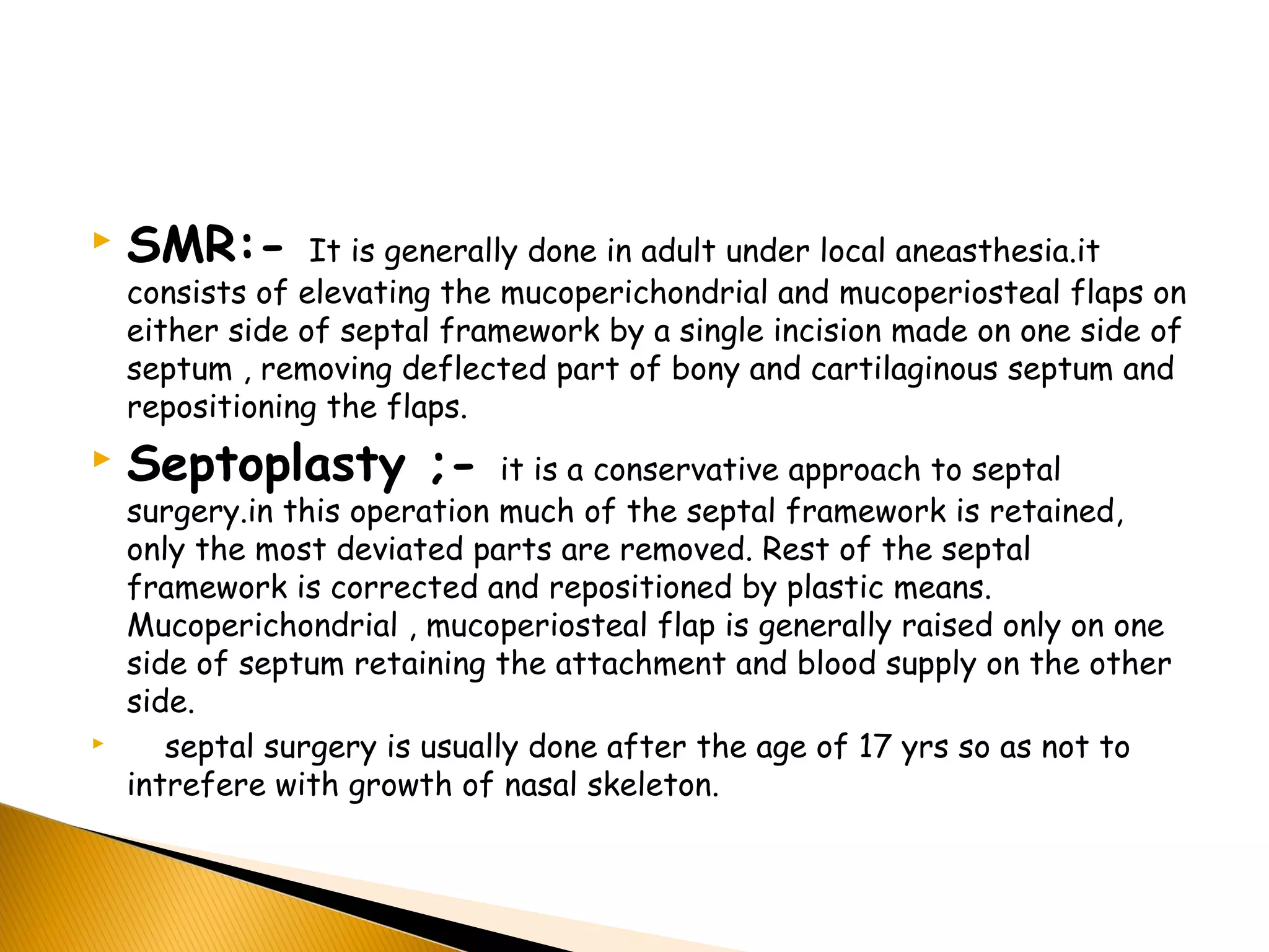 SEPTAL SURGERY & ANTRAL PUNCTURE | PPT