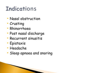 SEPTAL SURGERY & ANTRAL PUNCTURE | PPT