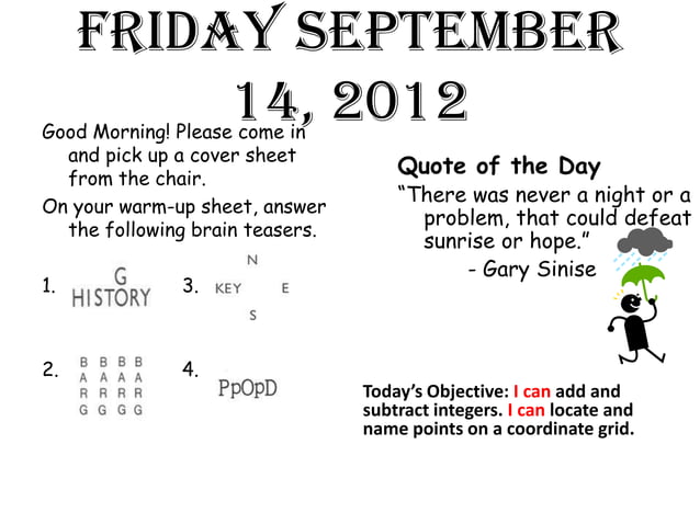 Warm-Up September 10-14 | PPT