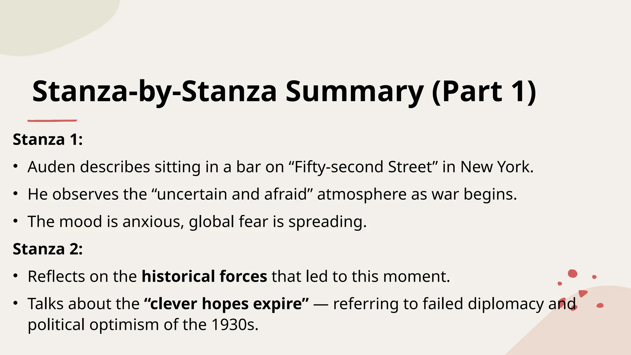 September 1939 by W. H. Auden_ PowerPoint Presentation | PPTX