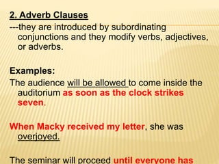 kinds of dependent clauses | PPTX