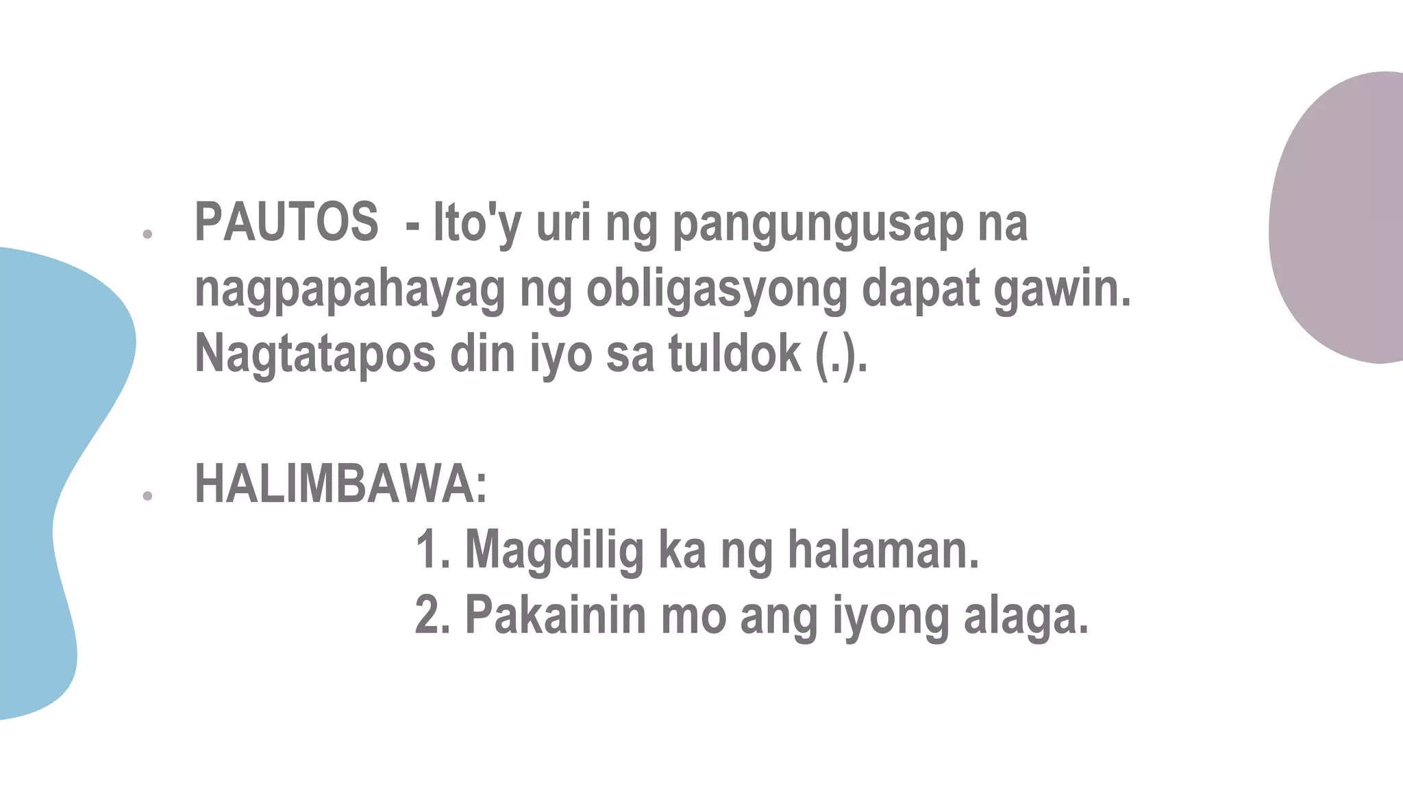 BAHAGI AT AYOS NG PANGUNGUSAP | PPTX