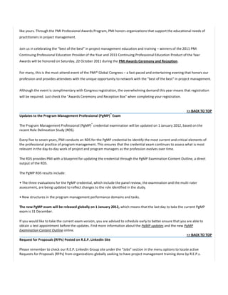 PMI R.E.P Update | PDF