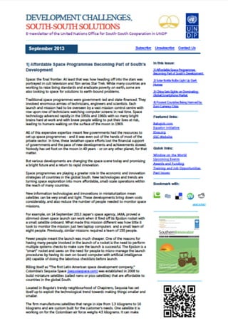 Development Challenges, South-South Solutions: September 2013 Issue ...