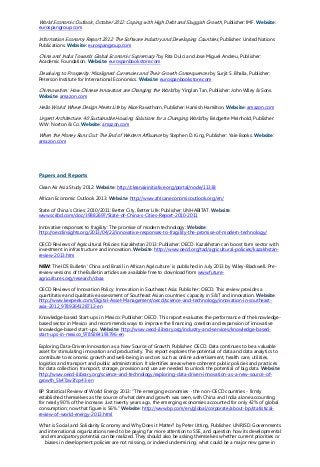 Development Challenges, South-South Solutions: September 2013 Issue ...