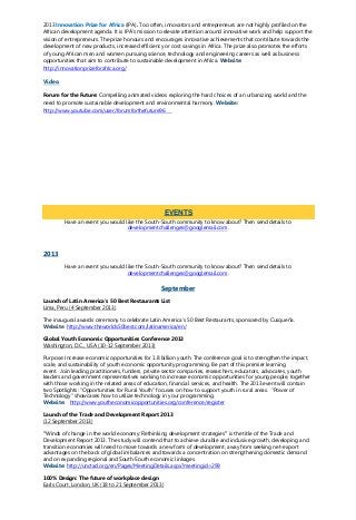 Development Challenges, South-South Solutions: September 2013 Issue | PDF