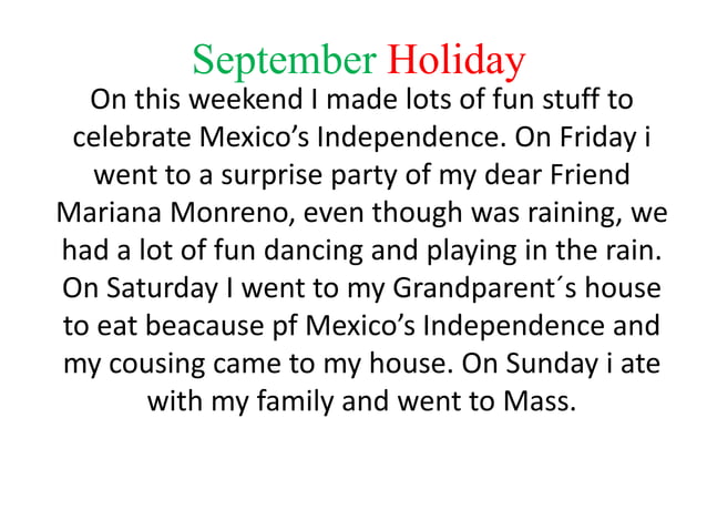 September holiday | PPTX