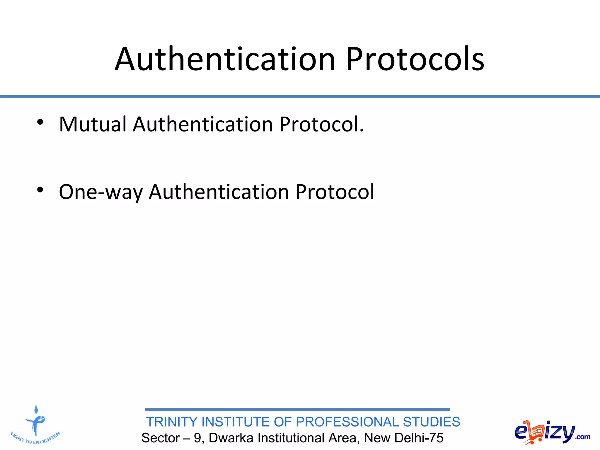 Authentication Protocols | PPT