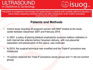 UOG Journal Club: Prevention of postpartum hemorrhage and hysterectomy ...
