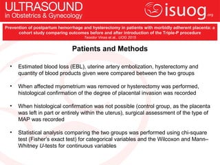 UOG Journal Club: Prevention of postpartum hemorrhage and hysterectomy ...