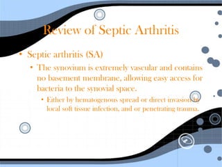 Septic arthritis | PPT