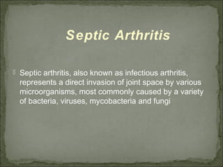 Septic arthritis | PPT
