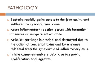 Septic Arthritis Pathophysiology