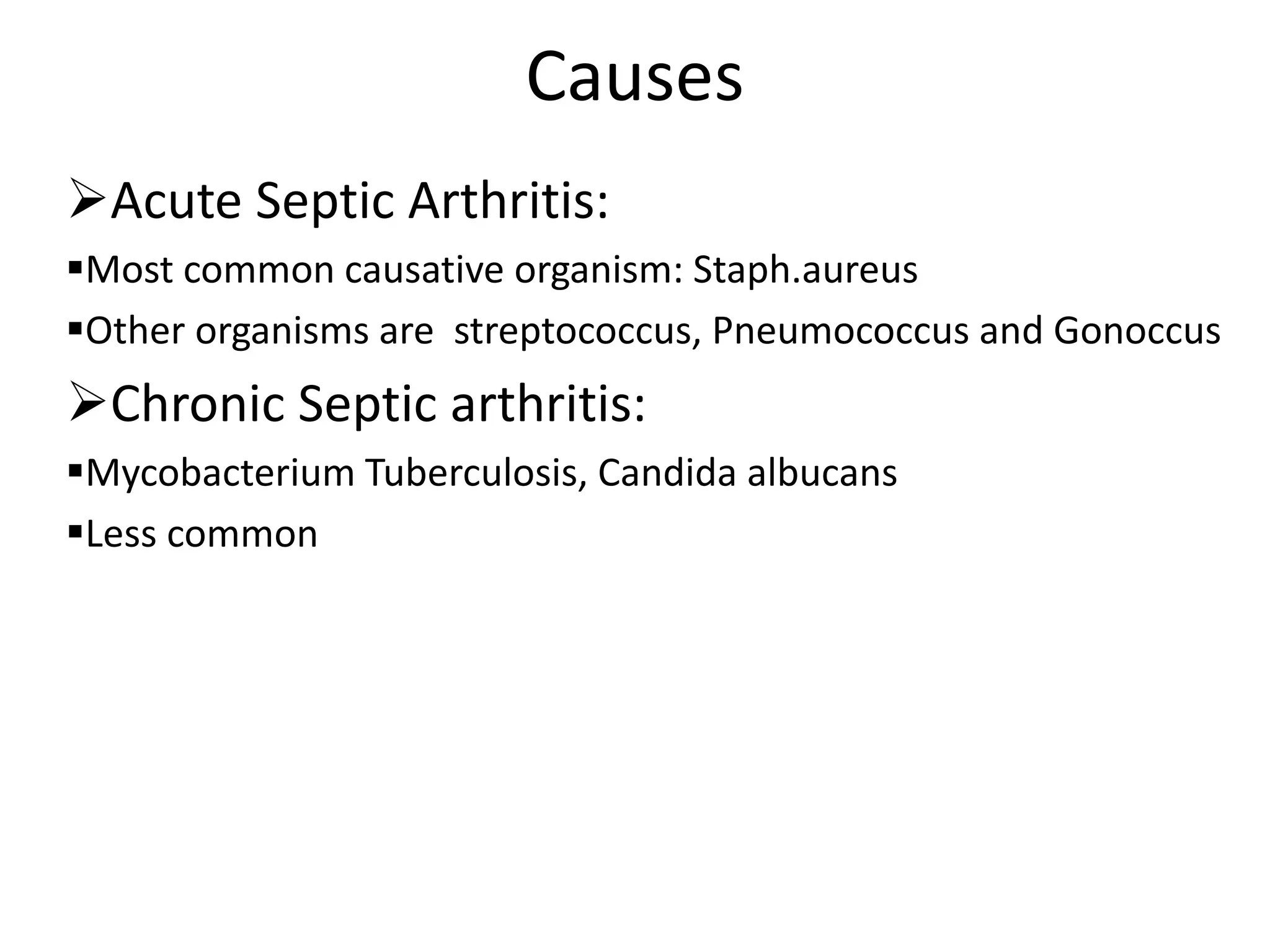 Septic Arthritis | PPTX | Bone and Joint Conditions | Diseases and ...