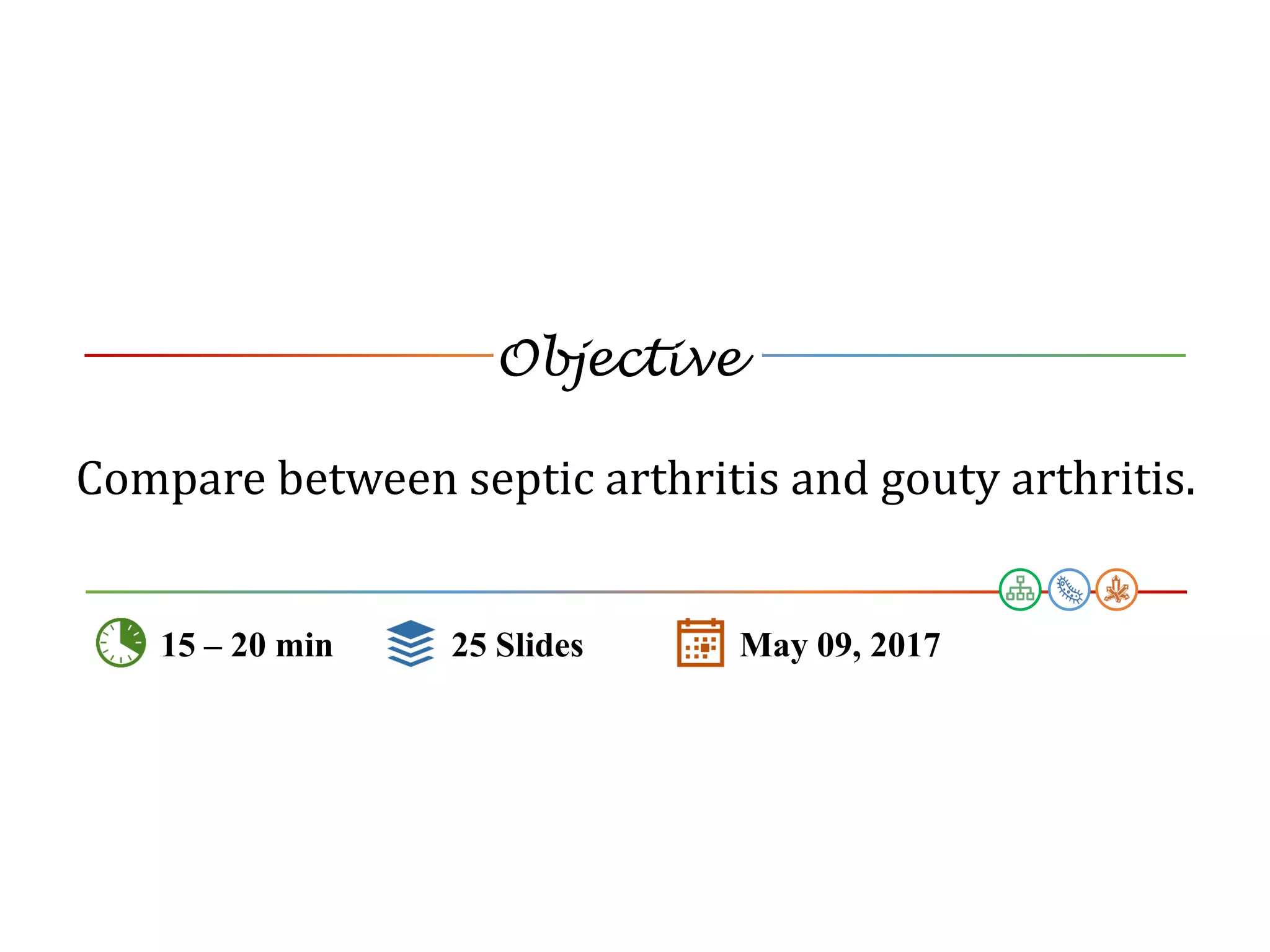 Septic arthritis and gouty arthritis | PDF | Bone and Joint Conditions ...