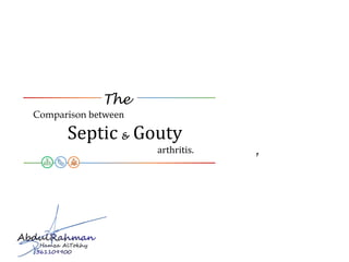 Septic arthritis and gouty arthritis | PDF