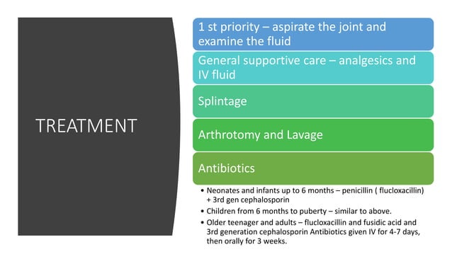 Septic arthritis and sequelae | PPTX