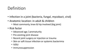 septic arthritis cme .pptx