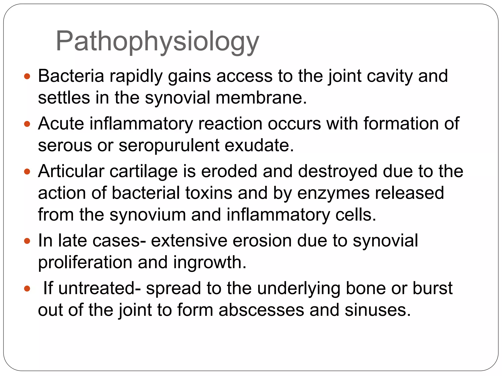 Septic arthritis in children | PPTX