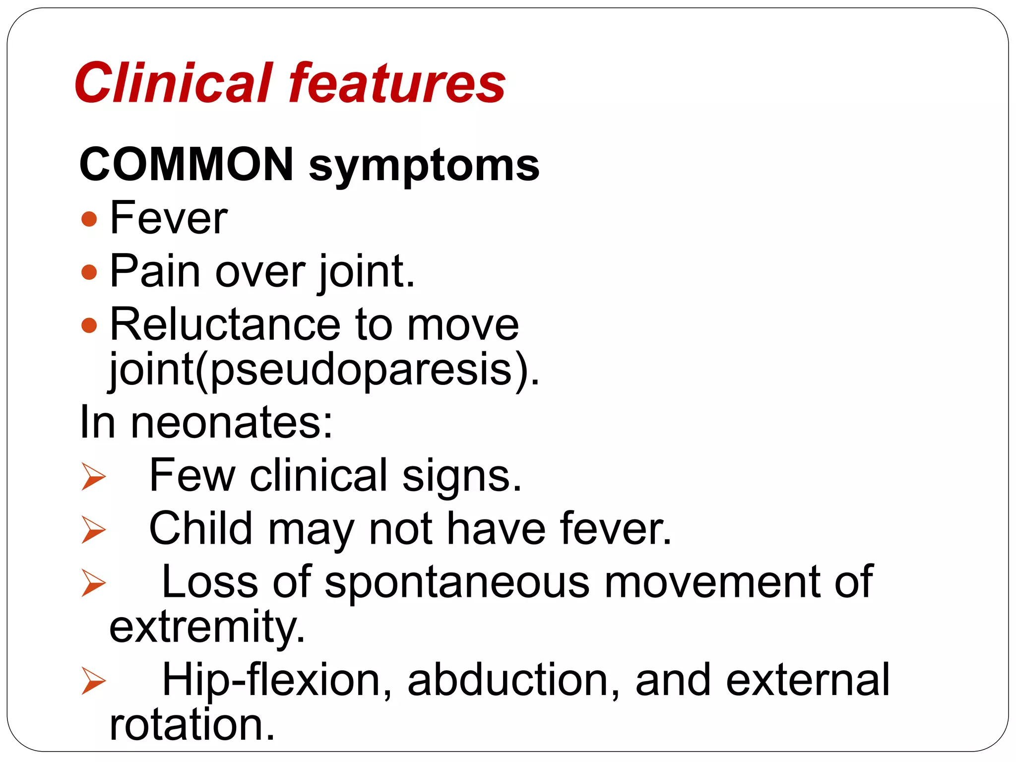 Septic arthritis in children | PPTX