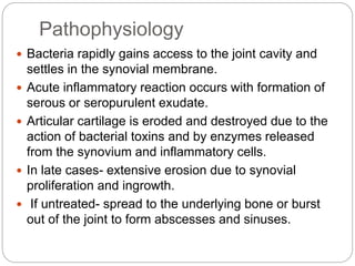 Septic arthritis in children | PPTX