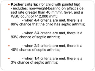 Septic arthritis sequelae | PPTX