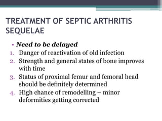 Septic arthritis sequelae. | PPTX