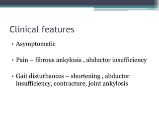 Septic arthritis sequelae. | PPTX