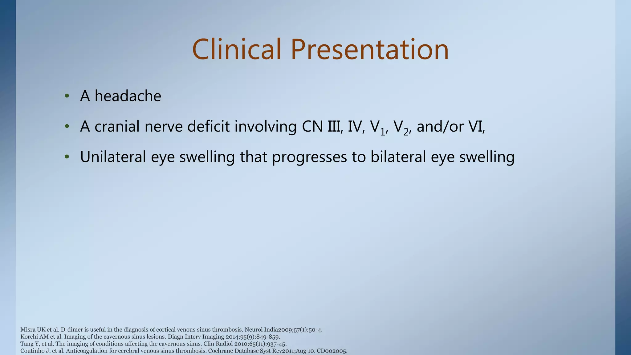 Septic Cavernous Sinus Syndrome | PPTX