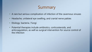 Septic Cavernous Sinus Syndrome | PPTX
