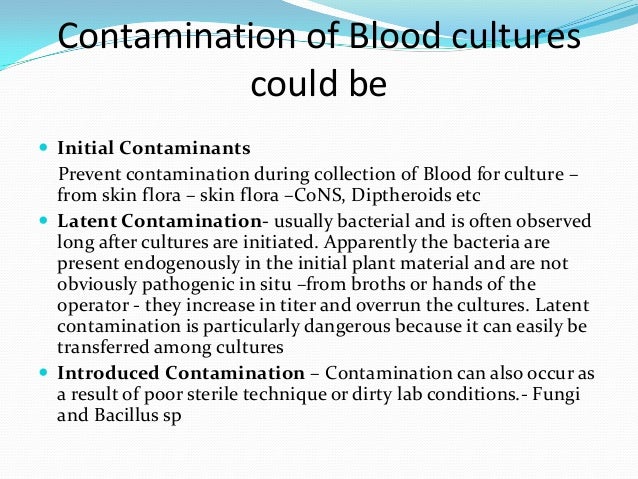 Septiceamia and blood culture