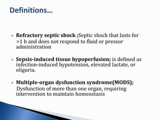 Septicemia international management guideline | PPTX