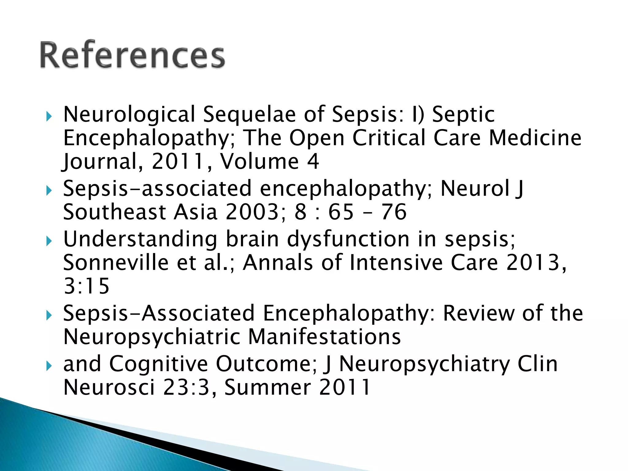 Septicemic encephalopathy | PPTX