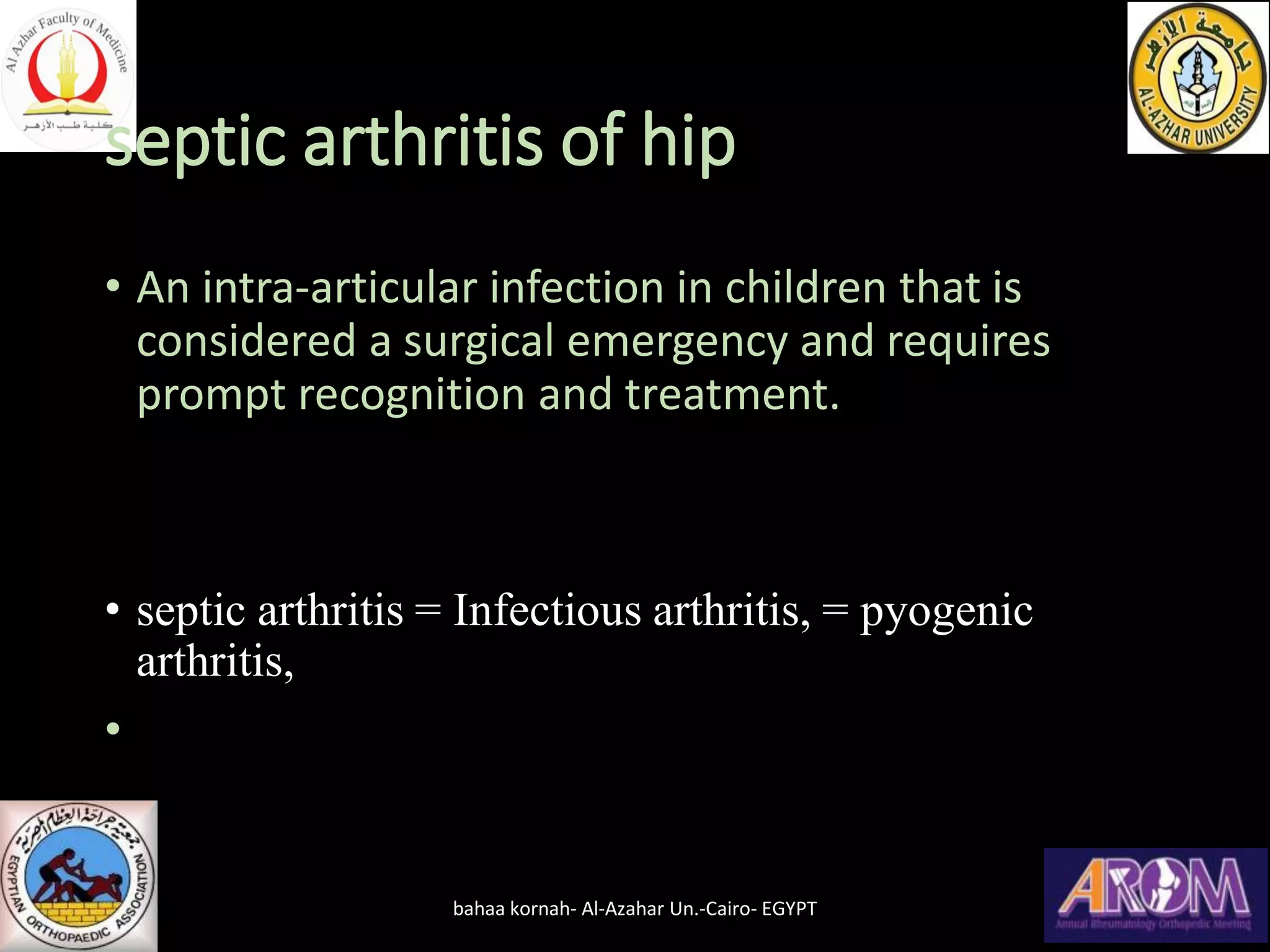 Septic epiphysitis in neonates and infants | PPT