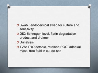Septic miscarriage | PPTX