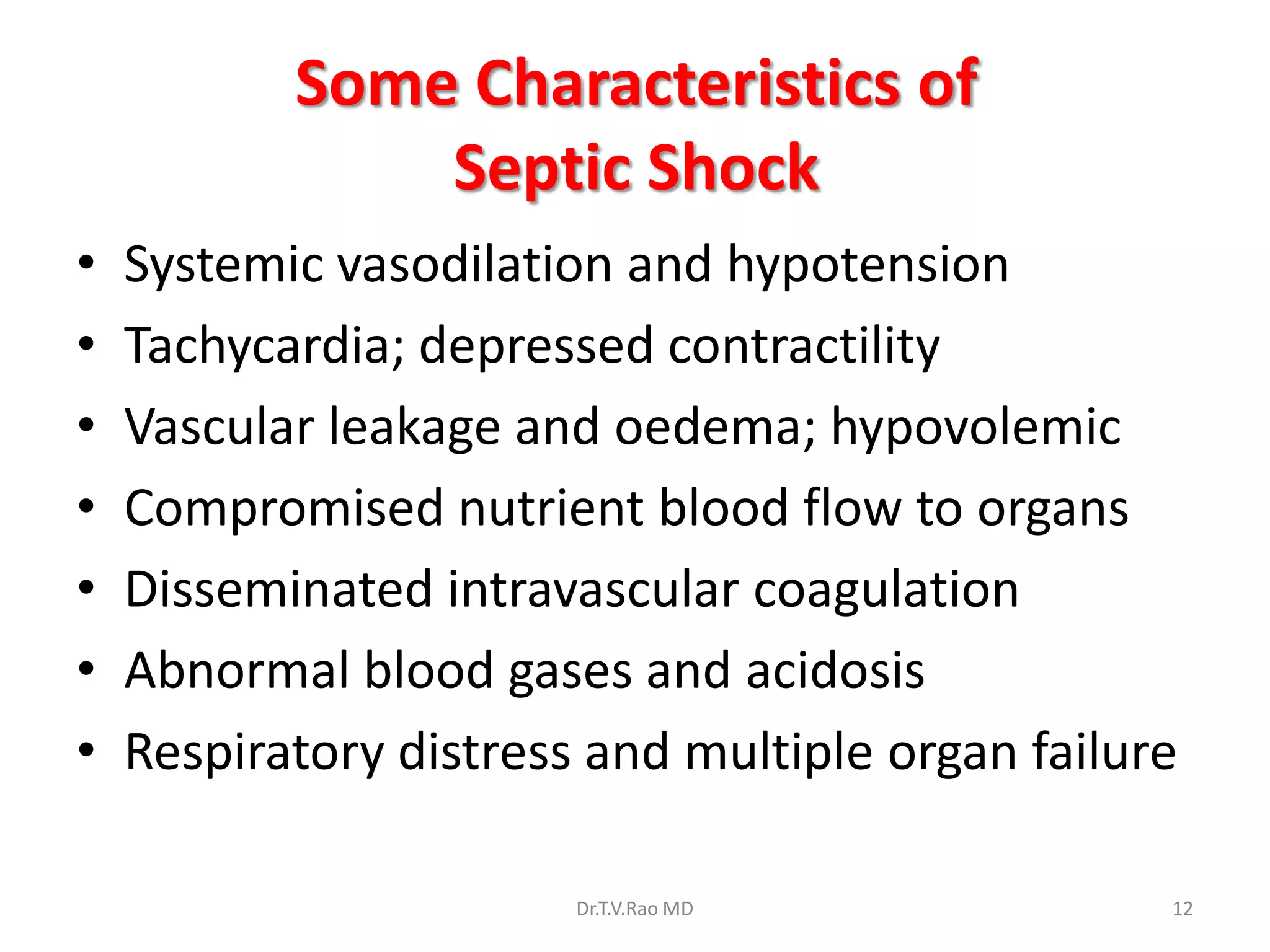 Septic shock Pathophysiology | PPT