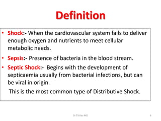 Septic shock Pathophysiology | PPTX