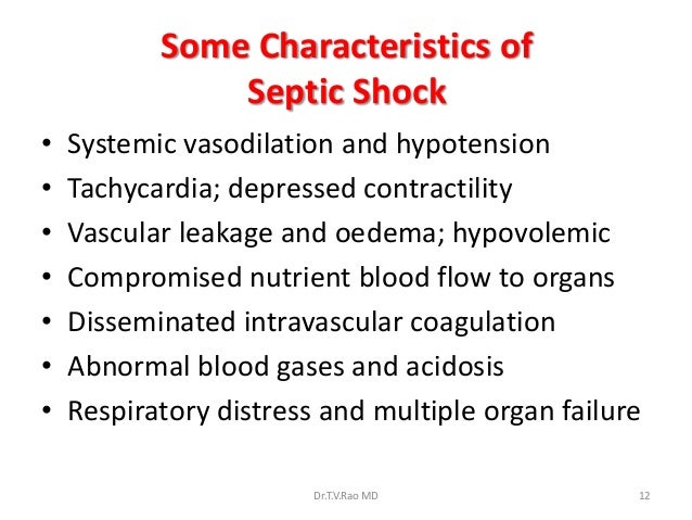 Septic shock Pathophysiology