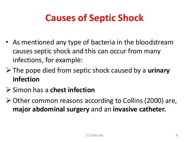 Septic shock Pathophysiology