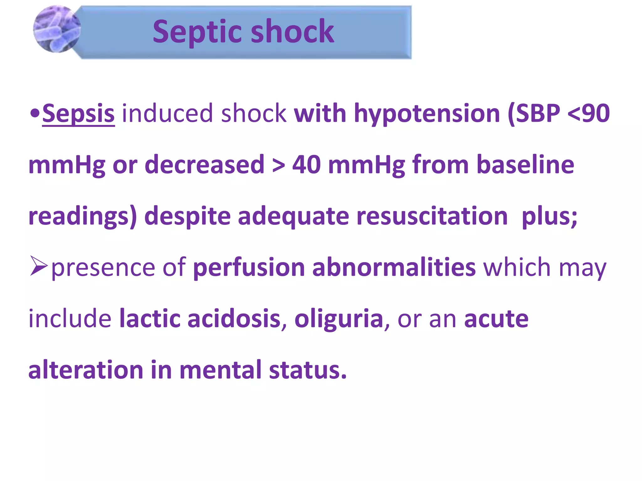 Septic shock; latest update | PPTX | First Aid | Injuries