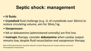 Septic shock and anaphylaxis management | PPTX