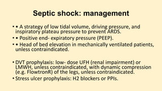 Septic shock and anaphylaxis management | PPTX