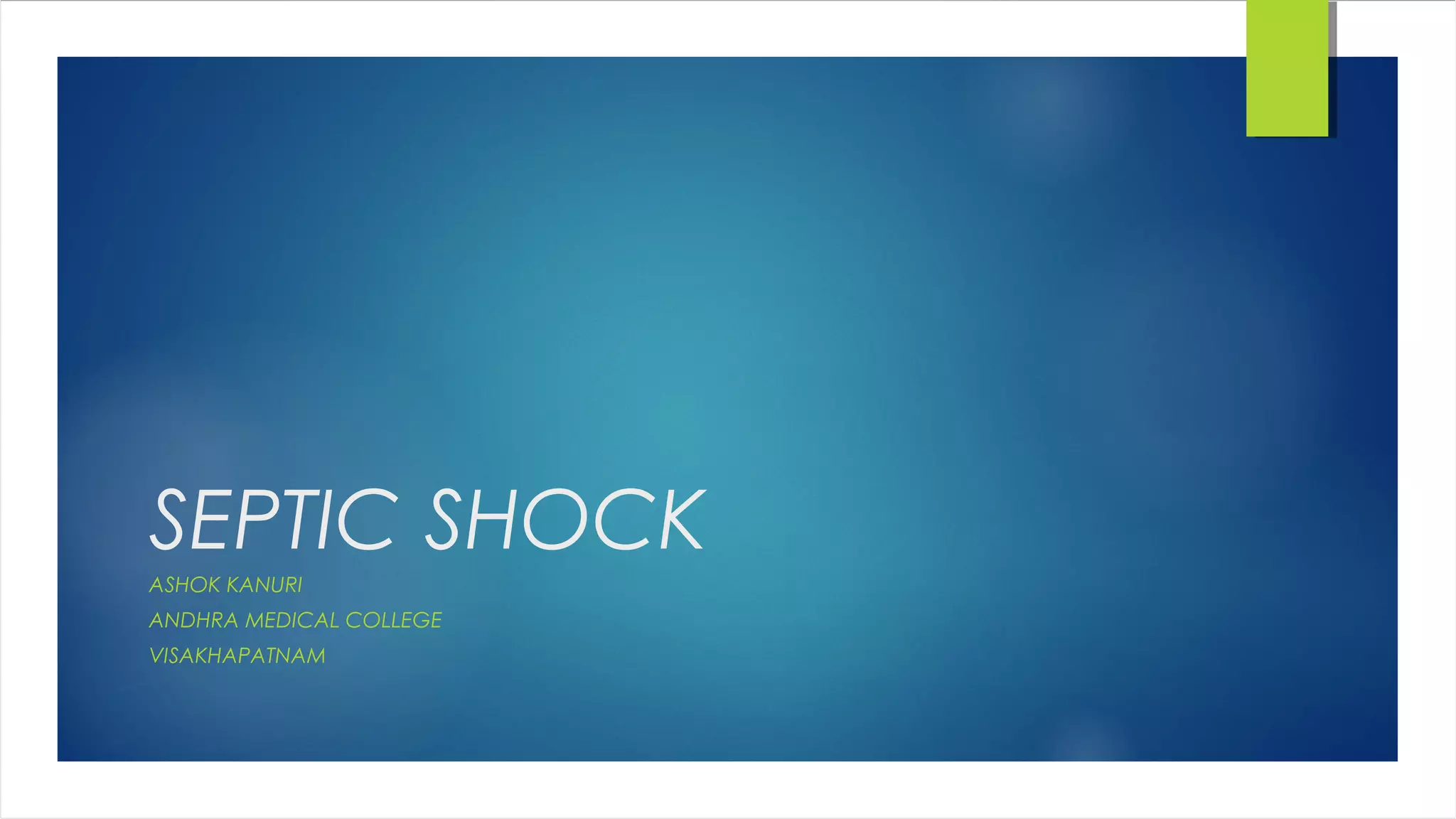 Septic shock | PPT