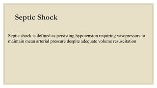 Shock with a focus on Septic shock in pediatrics | PPT