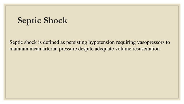 Shock with a focus on Septic shock in pediatrics | PPT