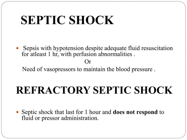 Septic shock management (1) | PPTX