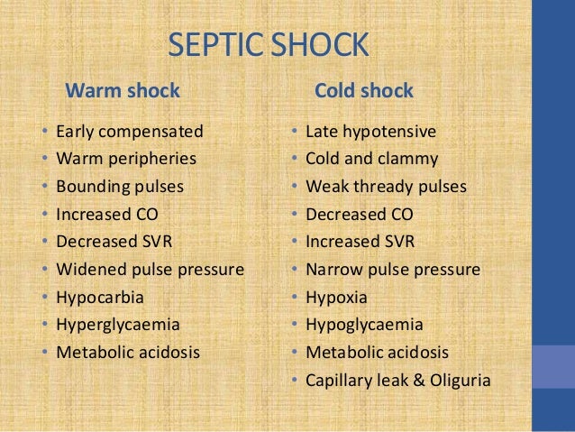Septic shock management