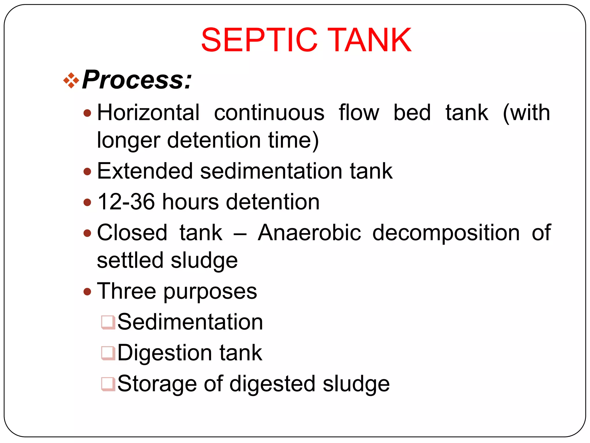 Septic tank process&design | PPTX