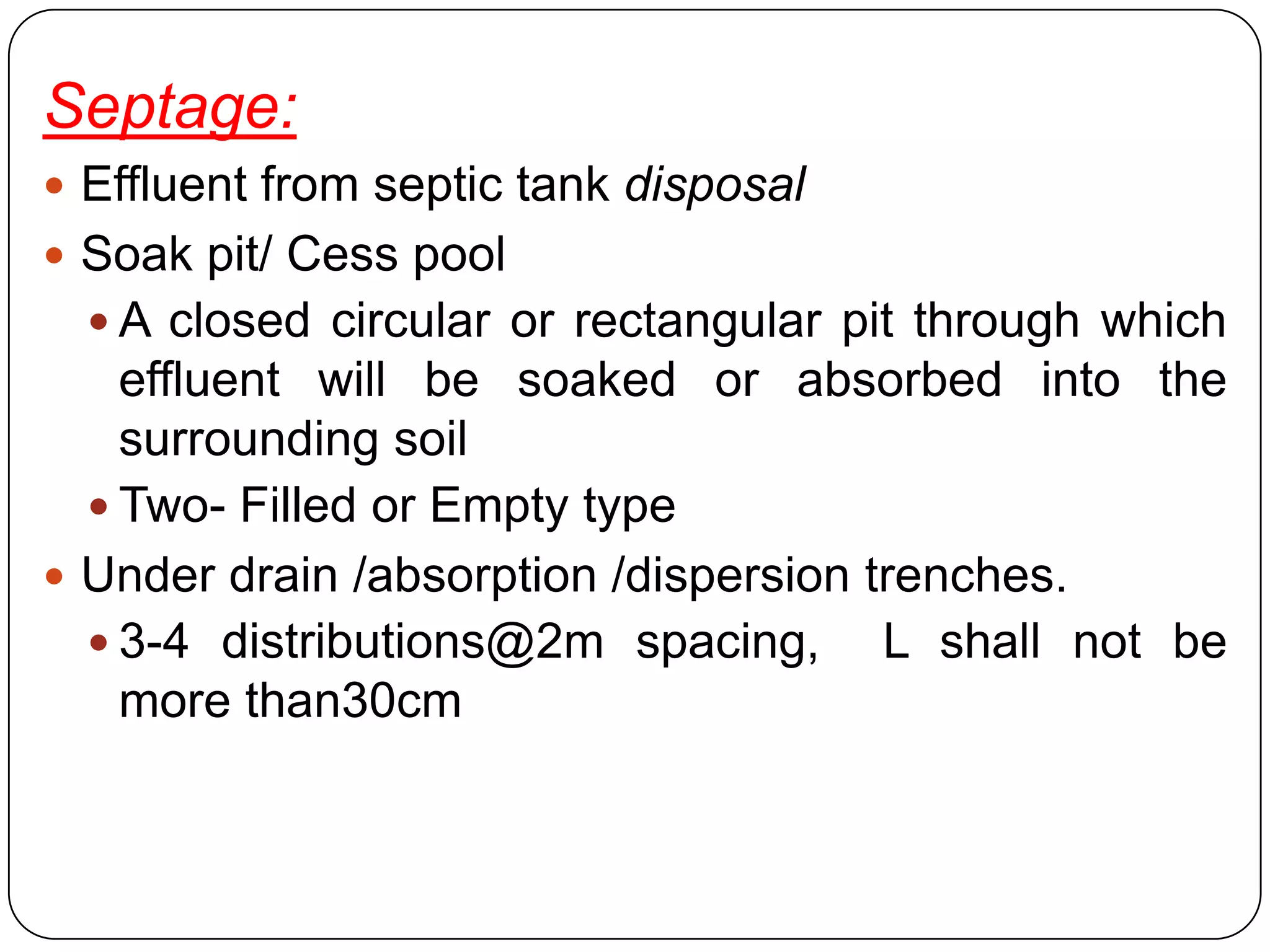 Septic tank process&design | PPTX